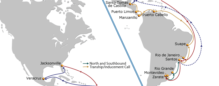 "K" Line Car Carrier RoRo South America - North America East Coast